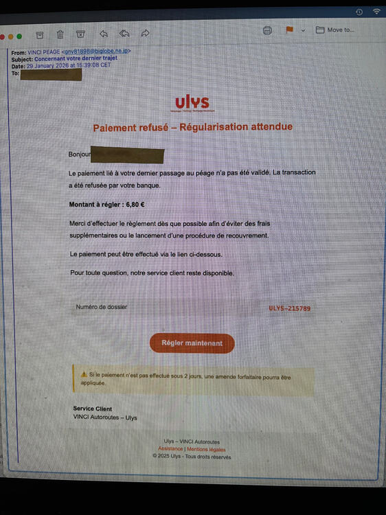 Latest phishing scam doing the rounds - Technology - Survive France