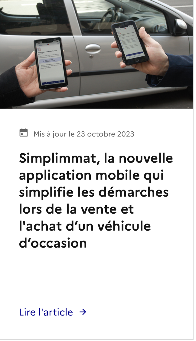 New ANTS car transfer app - Cars / Motoring / Insurance - Survive France