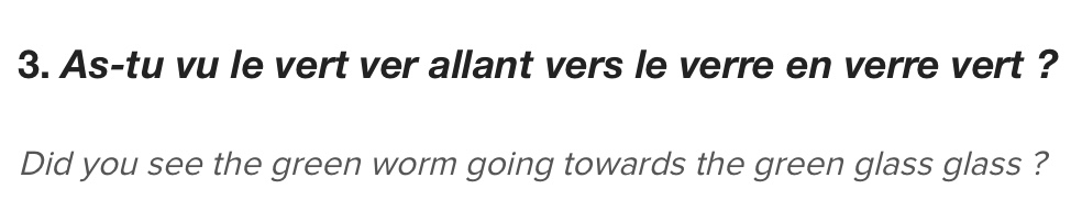 Tongue twisters French or English - Culture - Survive France